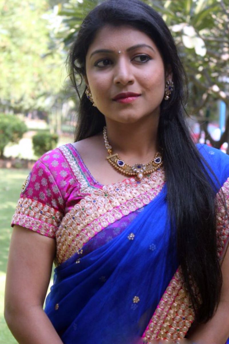 Raksha Raj in Blue Saree Stills - Dirty post