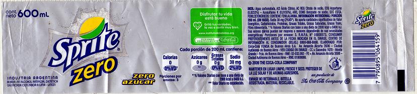 El mundo de las etiquetas: Sprite Zero 2011