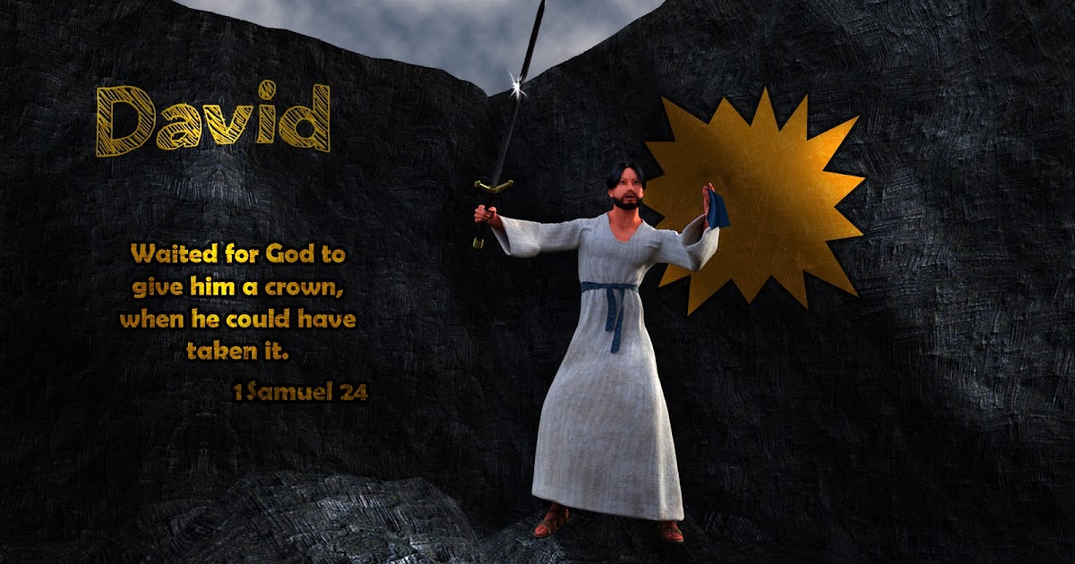 churchtoons, cartoon bible messages from church: David waits on God