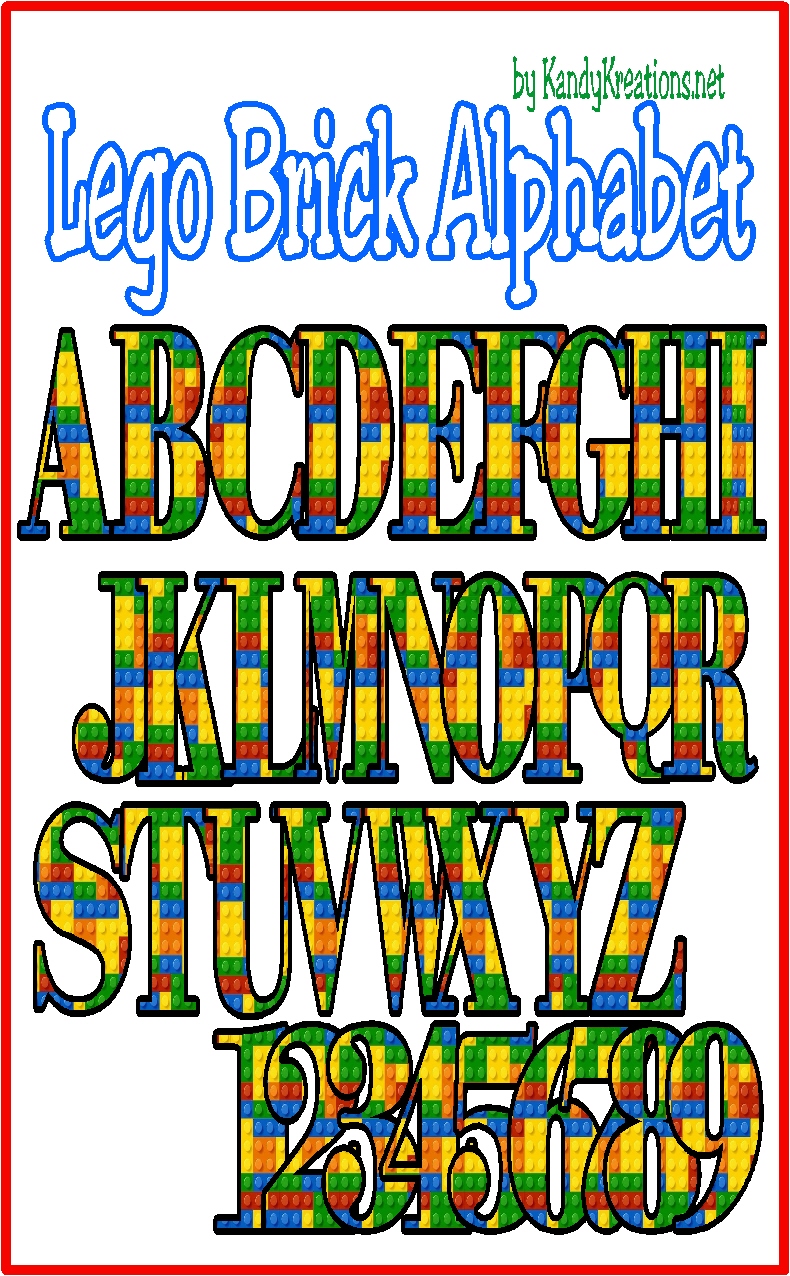 Lego Brick Alphabet