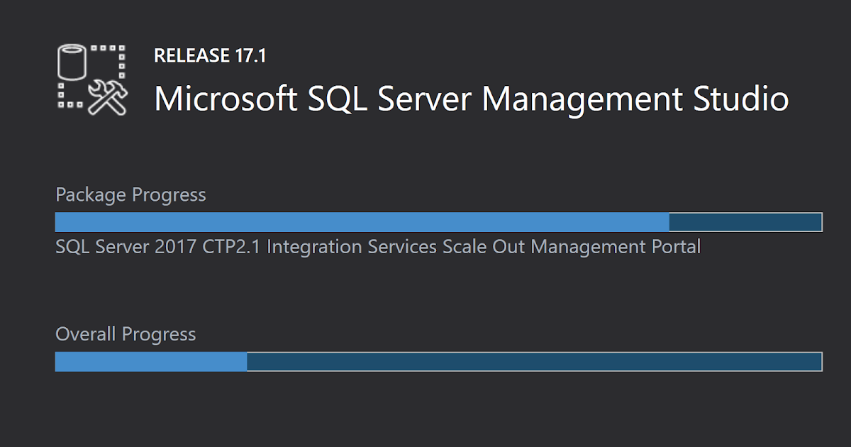 HodentekMSSS: Microsoft SQL Server Management Studio 17.1 is generally ...