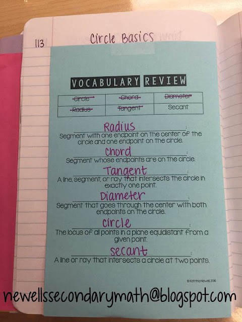 Circle Basics Unit (Part 1) | Mrs. Newell's Math