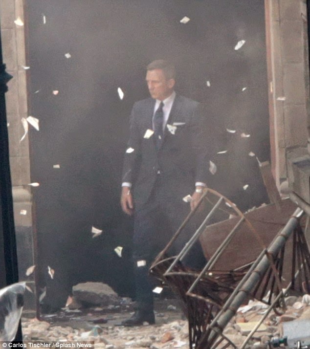 007 TRAVELERS: "SPECTRE" explosion photos (SPOILER ALERT!)