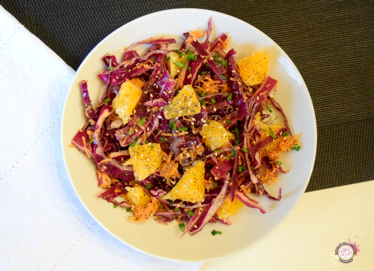 Ensalada de col lombarda y naranja - Sabrina´s Sea of Colors