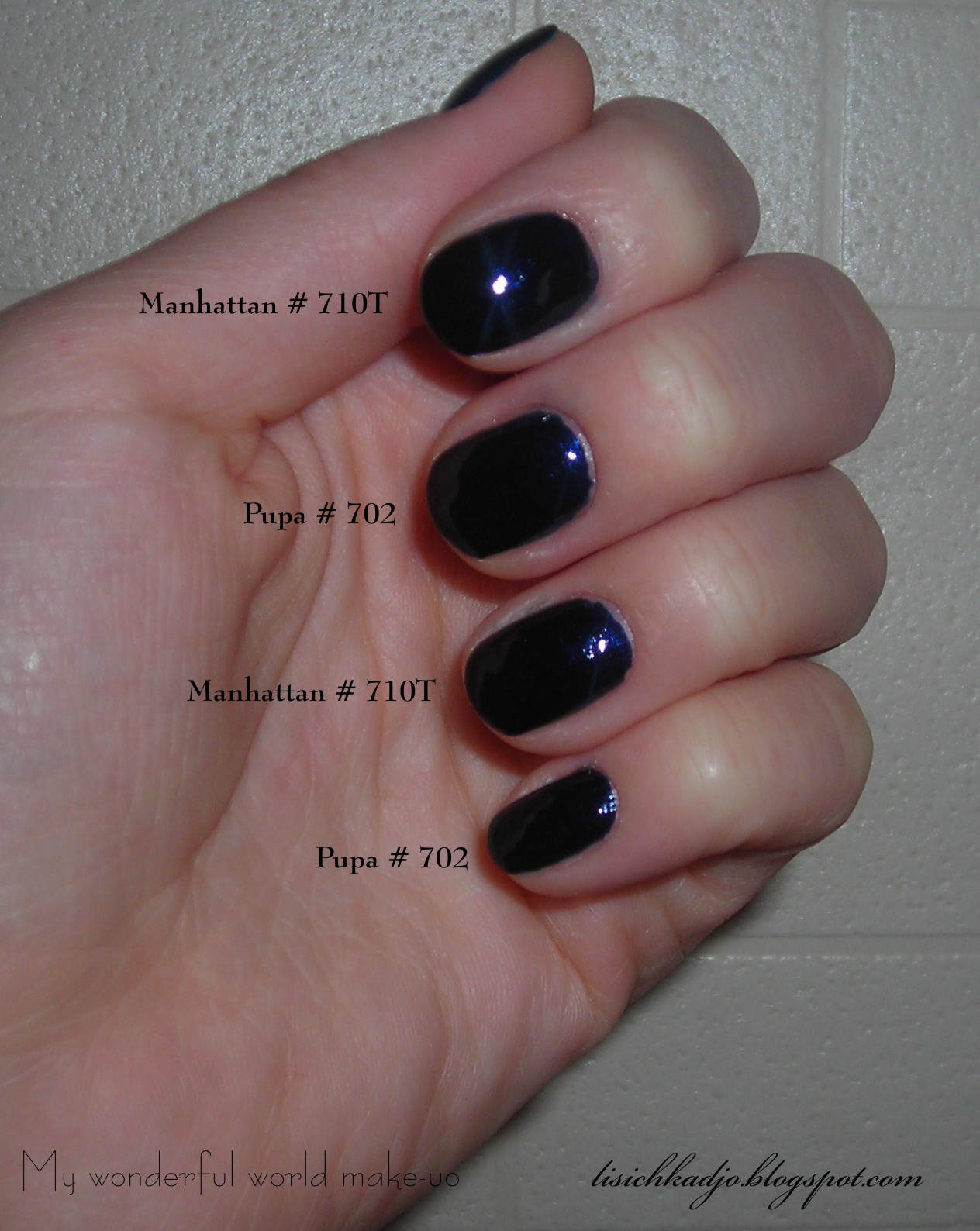 Pupa Lasting Color # 702 & Manhattan Quick Dry 60 seconds # 710T ...