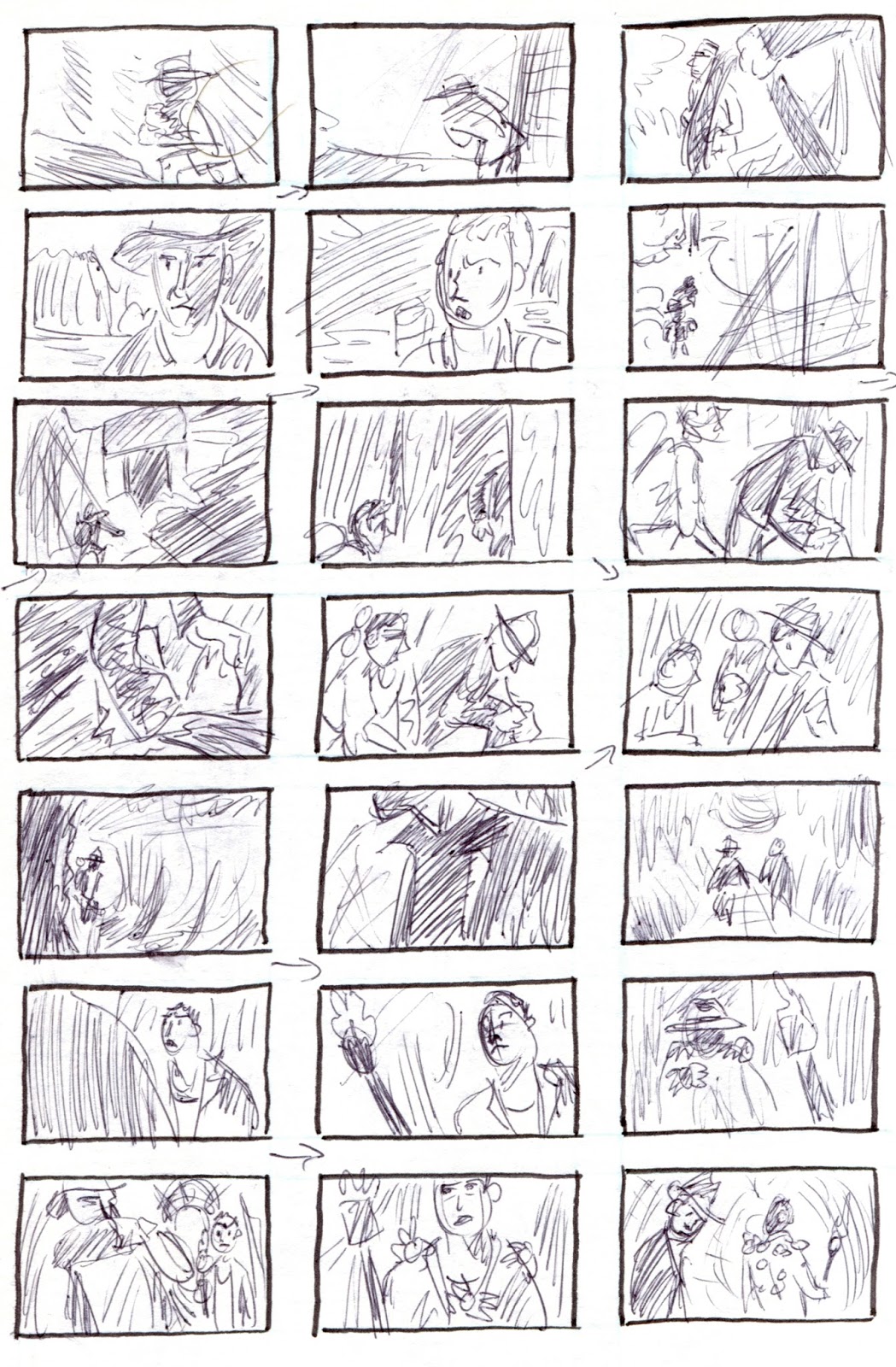 James P. Gibson Story Portfolio: "Raiders of the Lost Ark" film study