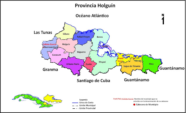 Blog de Biologia: Mapa de la provincia de Holguin, Cuba