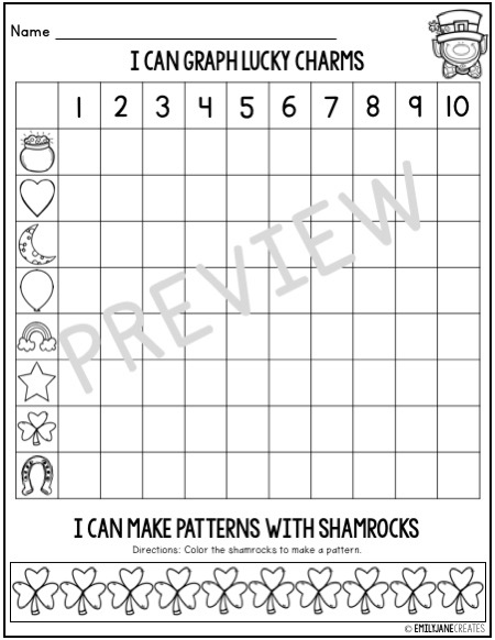 Emily Jane Creates: ST. PATRICK'S DAY LUCKY CHARMS GRAPHING