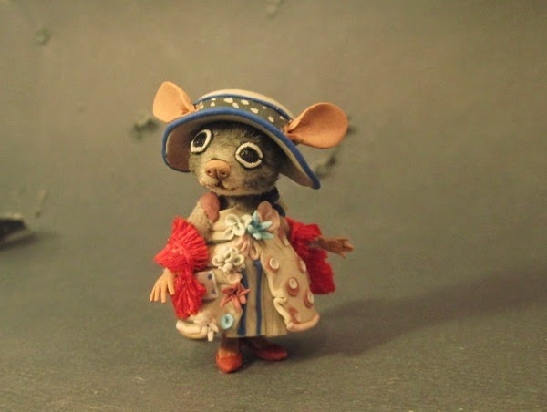 Aleah Klay Studio: Miniature Mouse sculpture one of a kind sculpture SOLD