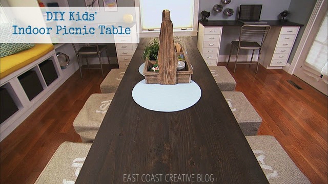 Custom Kids’ Picnic Table {Knock It Off DIY Project} | East Coast Creative
