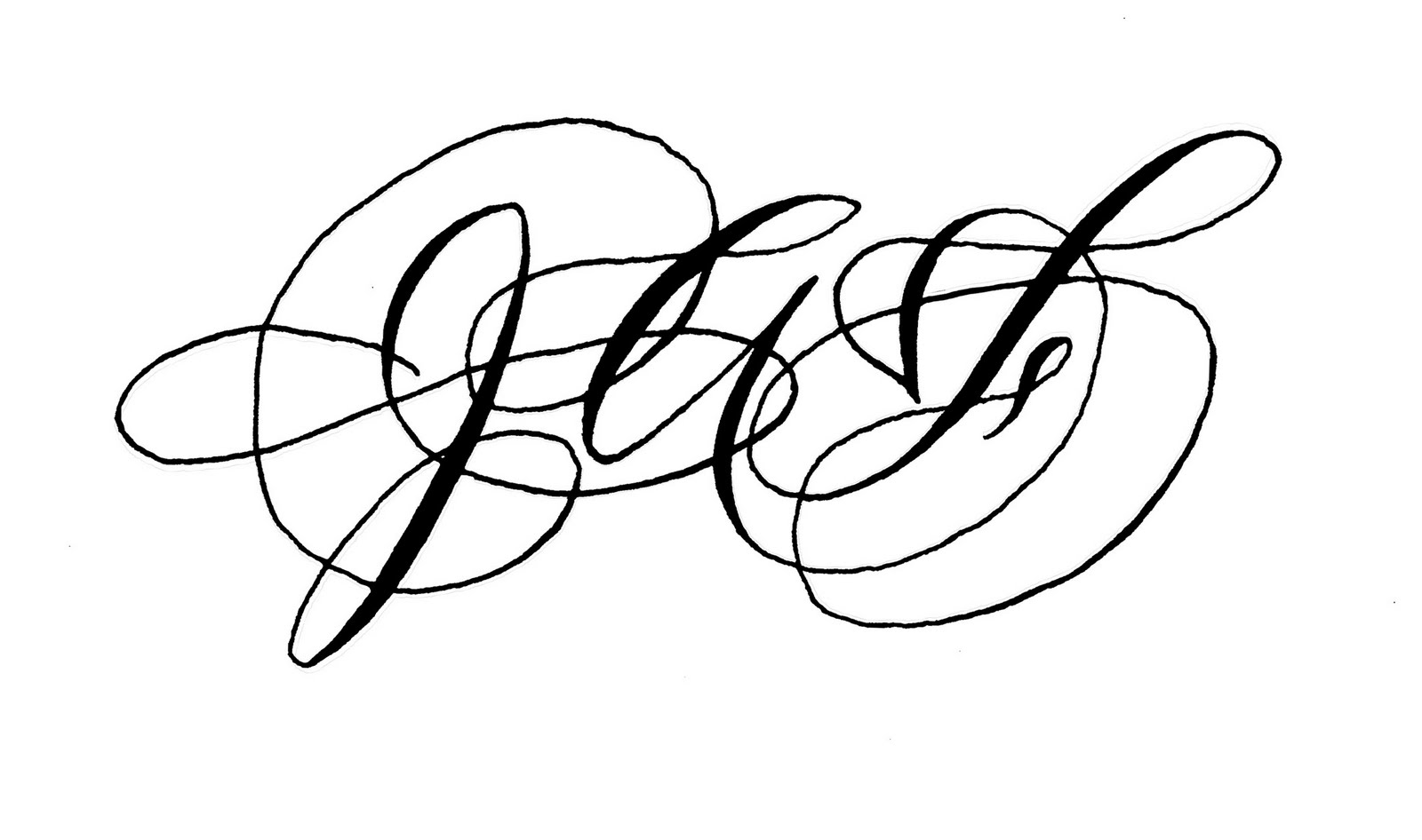 A Place To Flourish: Calligraphy Monogram Design - Flourish Friday