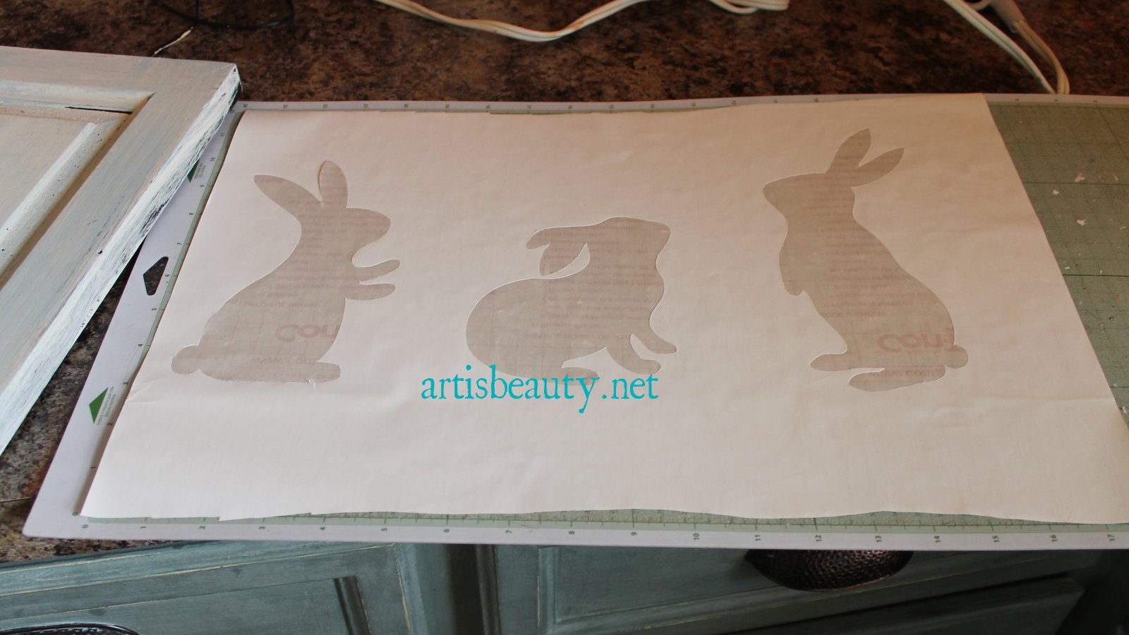 ART IS BEAUTY: Simple and quick Cute Silhouette Easter Bunny art