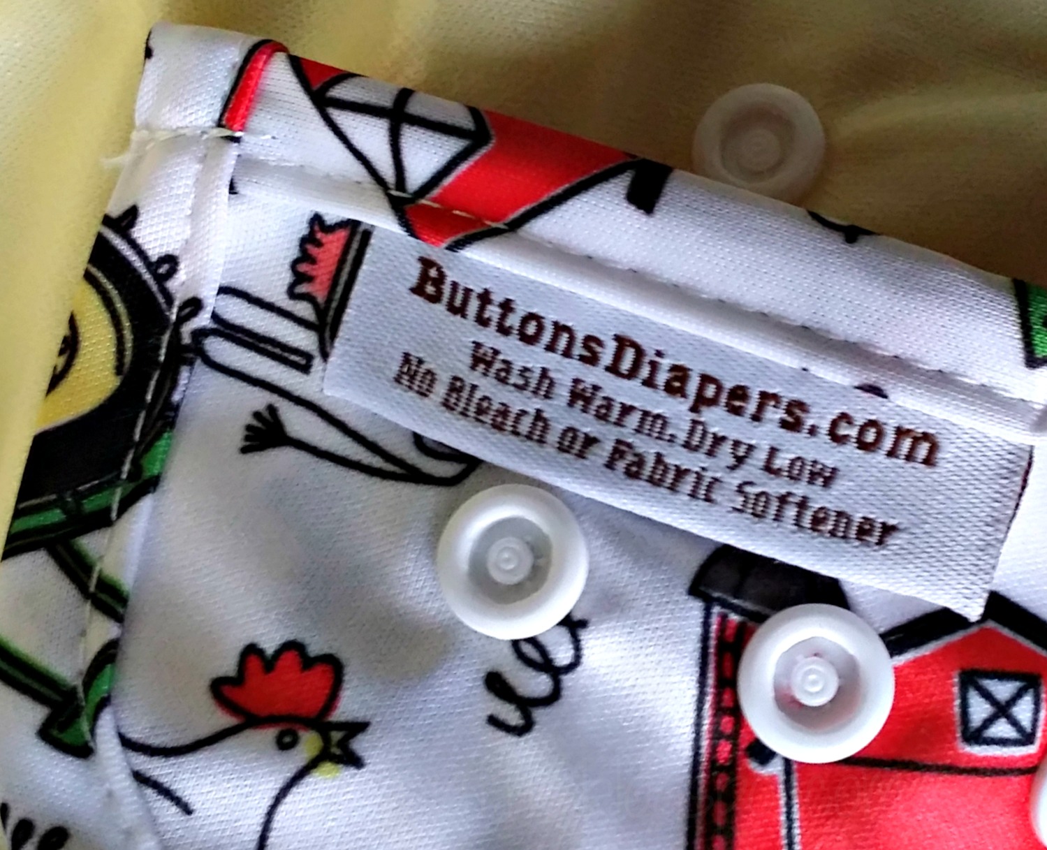 Temporary Waffle: Buttons All-in-One Cloth Diapers Acre Design