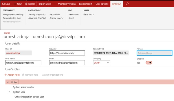 User Relations in D365 - D365 F&O Solutions