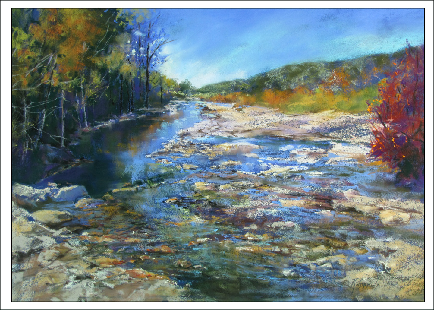 Watercolor Original Watercolor Moon Over Pedernal Framed Gouache ...