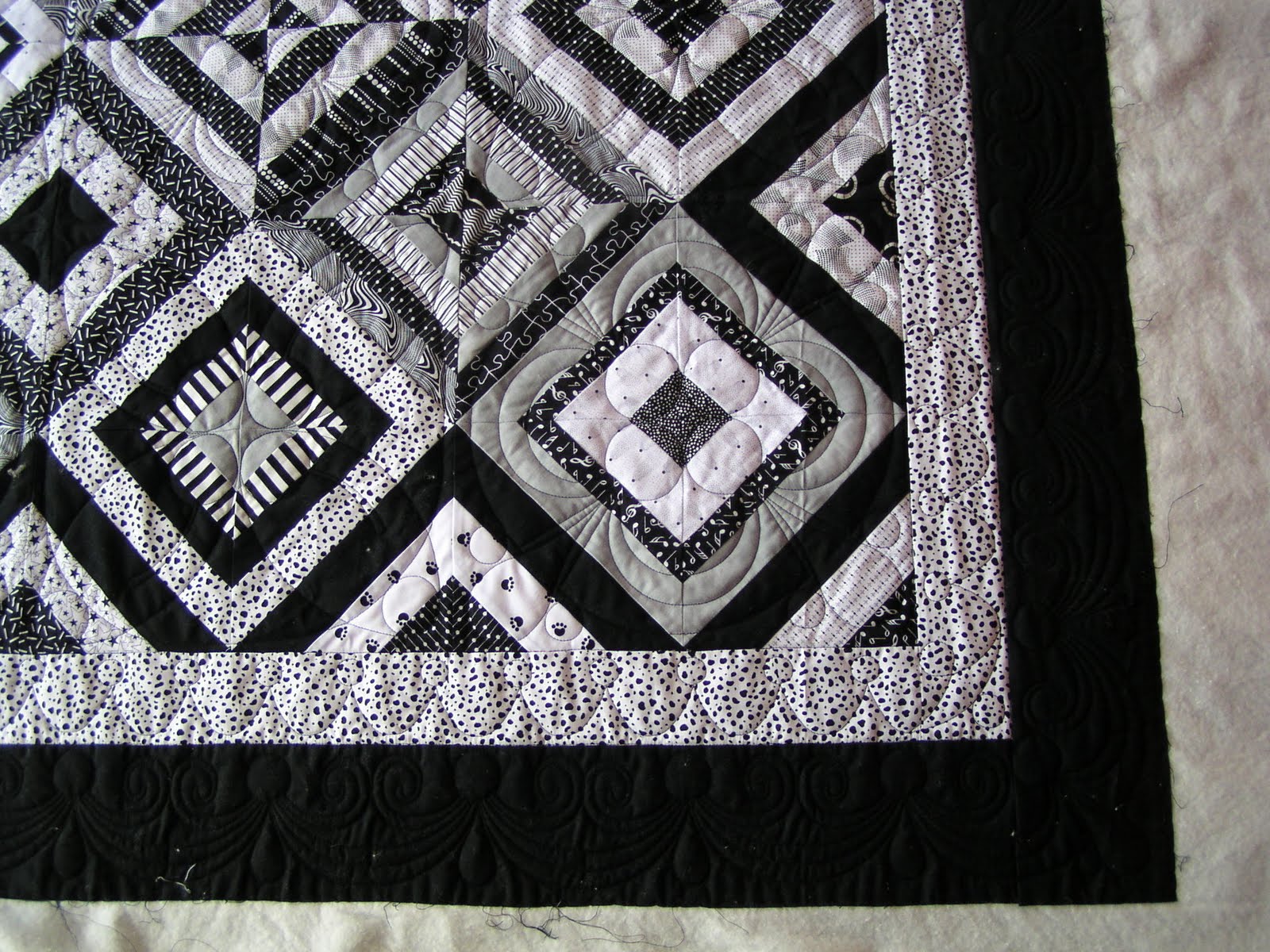 Eucalypt Ridge Quilting: Black and white and zentangles
