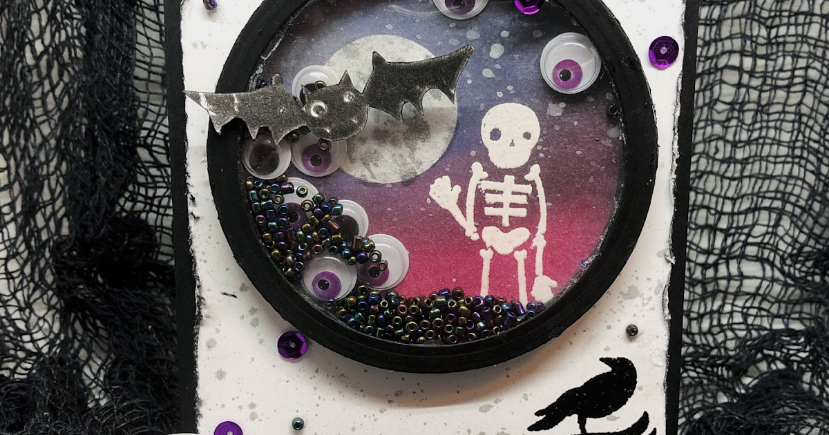 Chills & Thrills Halloween Shaker Card with Video Tutorial ~ Nadine Carlier