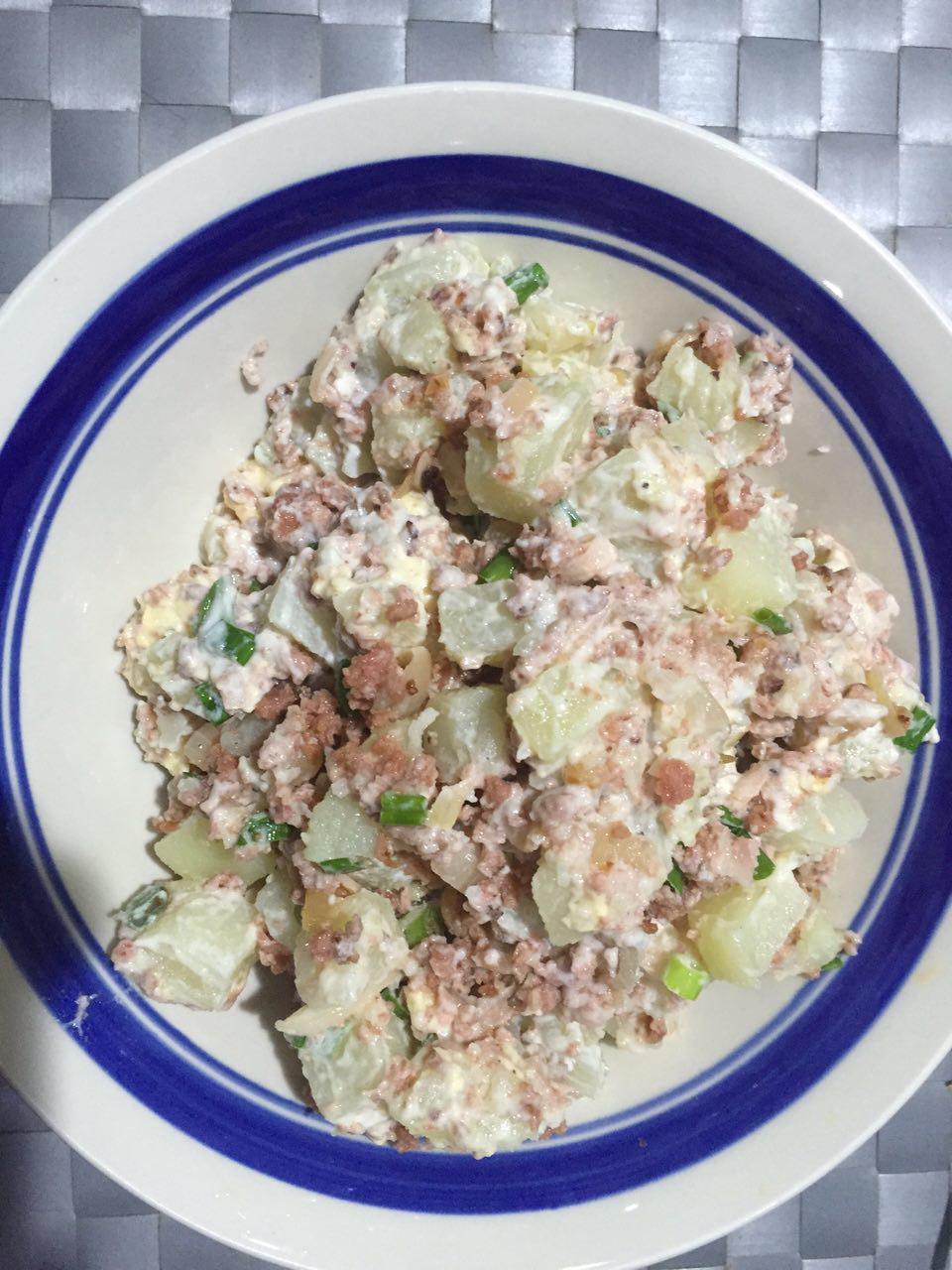 [Resepi] Salad Kentang Daging Super Sedap | Wakdingding