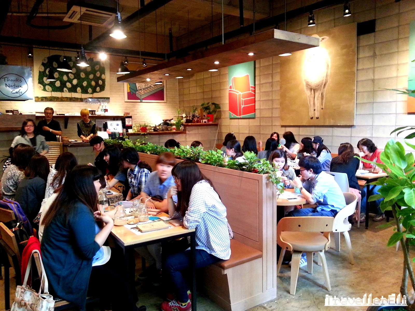 Eats at Hongdae / Cafe Hopping ~ Thanks Nature Cafe - Travellerelf