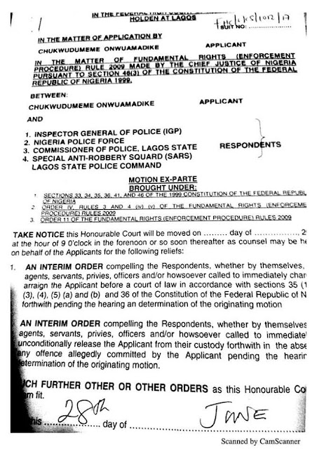 Photos of the court papers of the lawsuit filed by notorious kidnapper ...