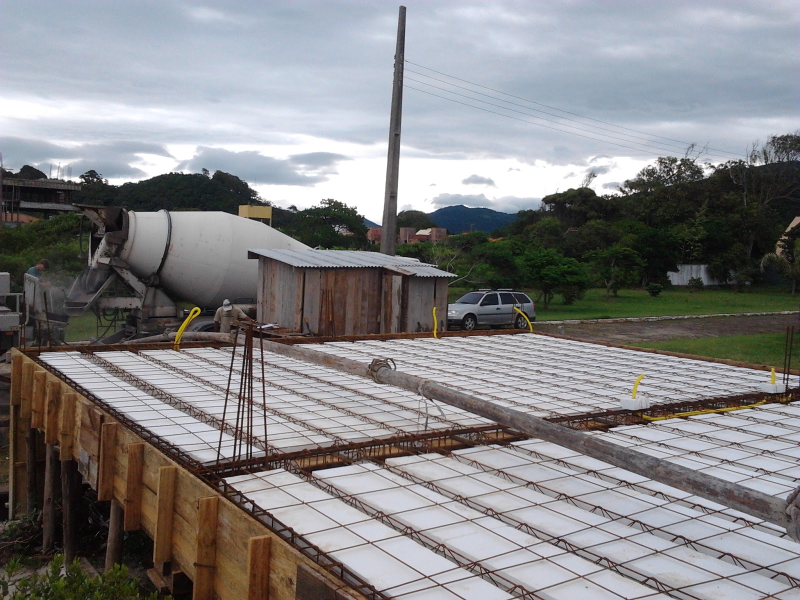 casa restinga: 13 de março - concretagem laje térreo