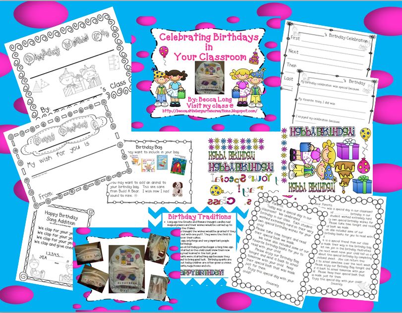 Becca's Kindergarten Creations: Birthday Celebrations In Your Classroom!!