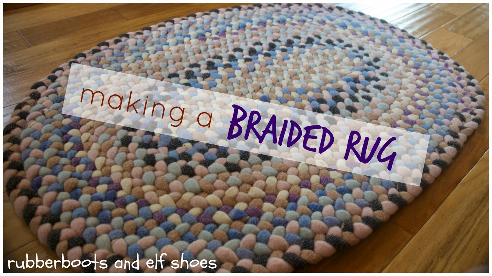 a braided rug for a cosy corner - rubber boots and elf shoes
