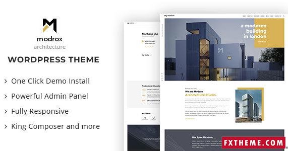 Modrox : Architecture And Interior WordPress Theme architecture builder building