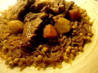 libyan food: Rishdat Kaskas - Libyan Home Made Pasta