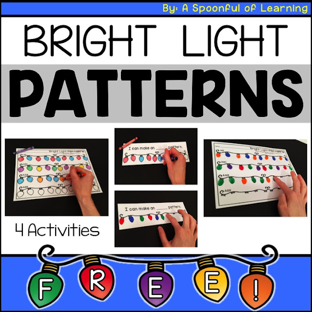 Holiday Patterns Freebie - Learn the 4 Activities- A Spoon of Learning