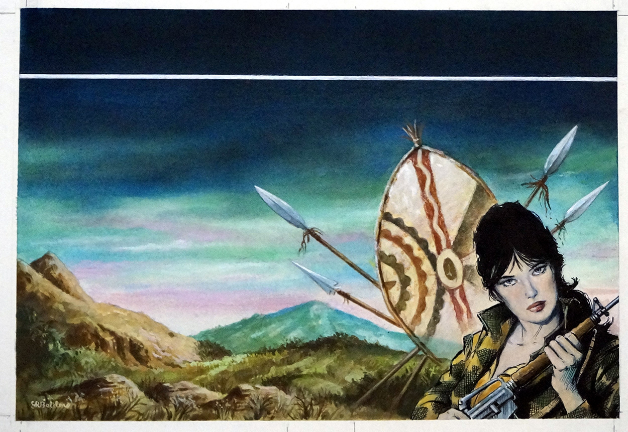 Boys Adventure Comics: Modesty Blaise original book cover art for sale