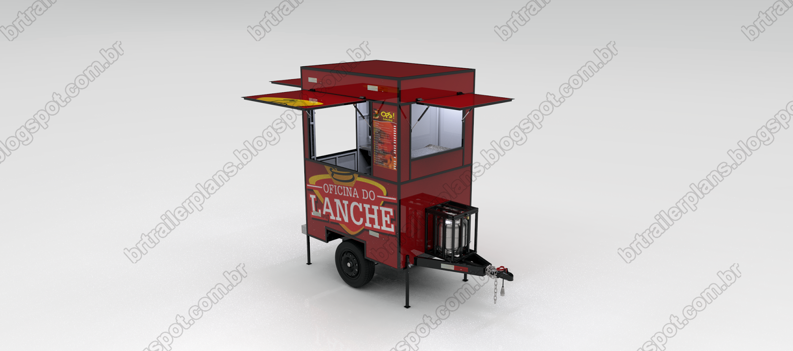 Projeto Carretinha Reboque 1 eixo Food Trailer para Lanches - PDF Projeto Carretinha Reboque 1 eixo Food Trailer para Lanches - PDF