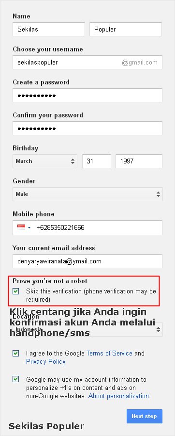 Cara Membuat Email di Gmail | Sekilas Populer