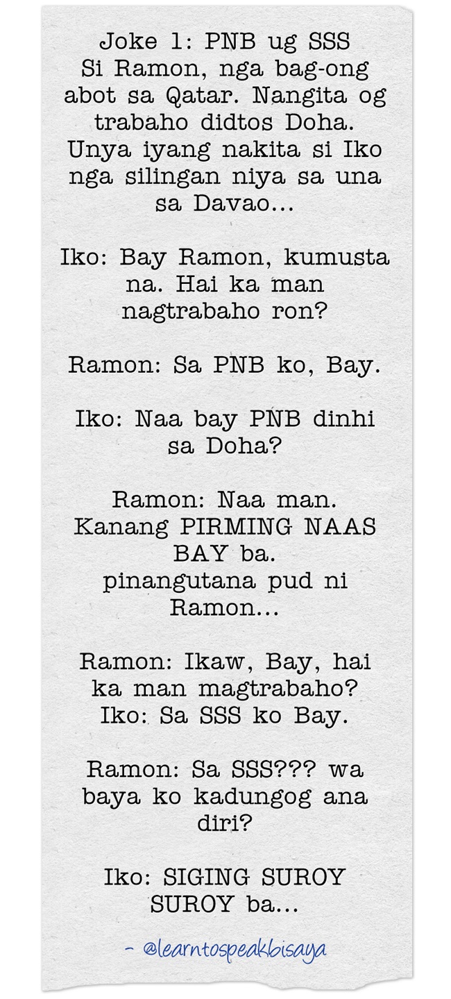 Learn The Bisaya Language: Langyaw - Overseas Worker Jokes