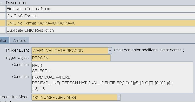 Programming: National Identifier Format Validation / Oracle HRMS NIC ...