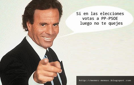 Memes y Memas: Meme Julio Iglesias, si en las elecciones votas a PP ...