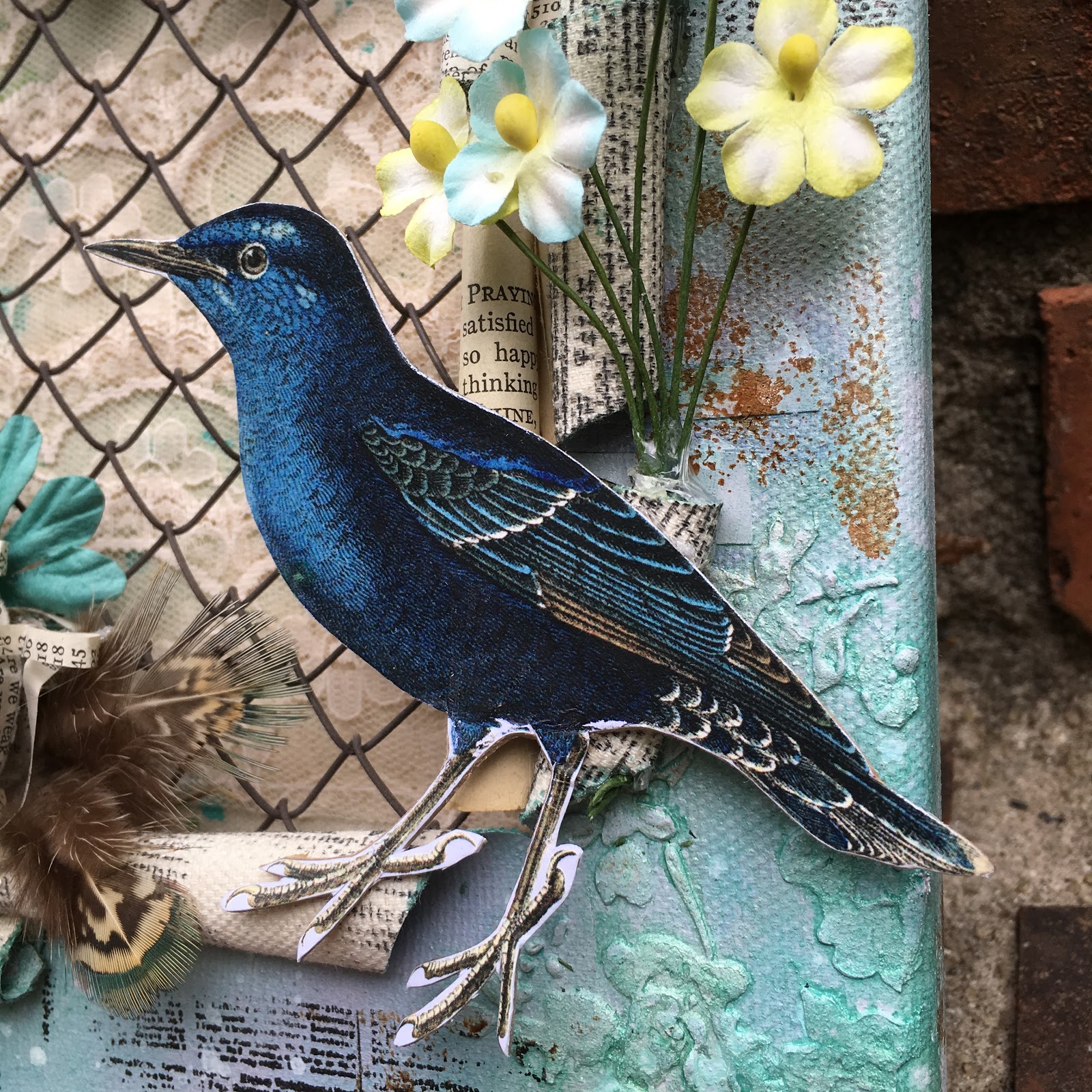 SewPaperPaint: Bird Canvas Shadow Box Tutorial