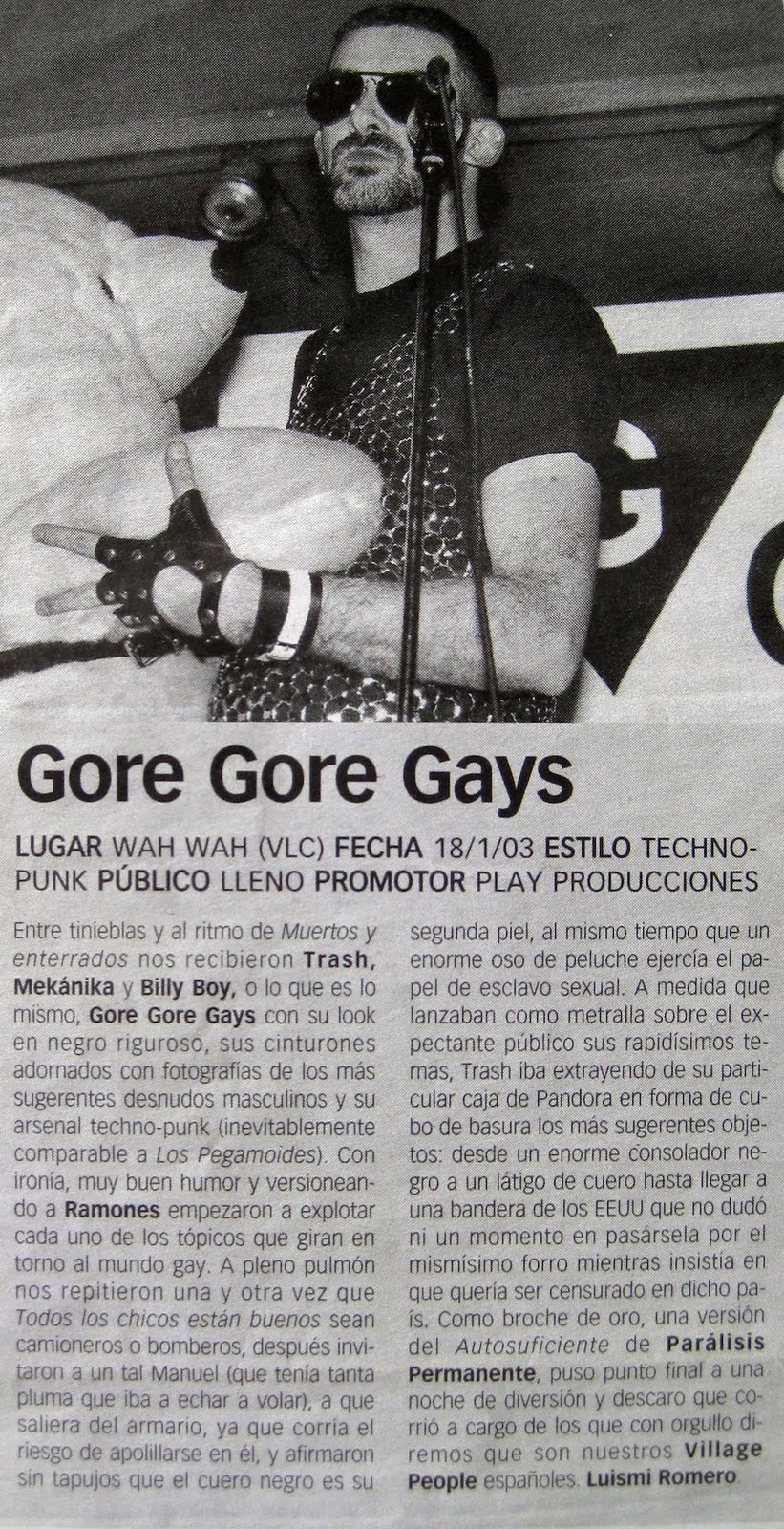 GORE GORE GAYS: PRESSBOOK
