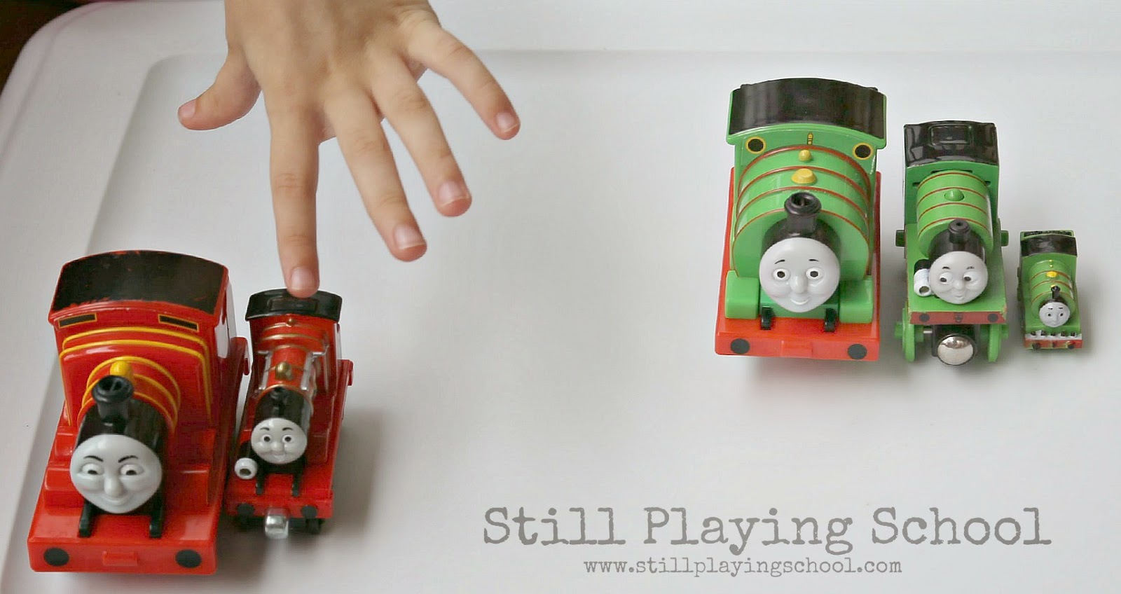 Matching, Sorting, and Comparing Size with Trains | Still Playing School