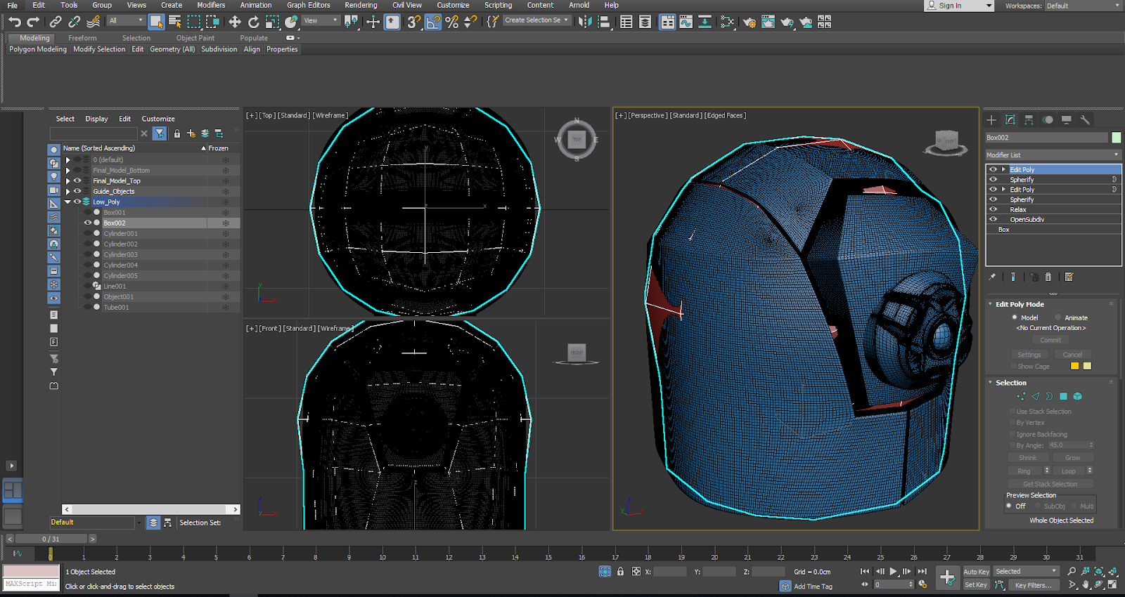 Jadyn H. 3D Modeling and Animation II: Modeling the Head Shape