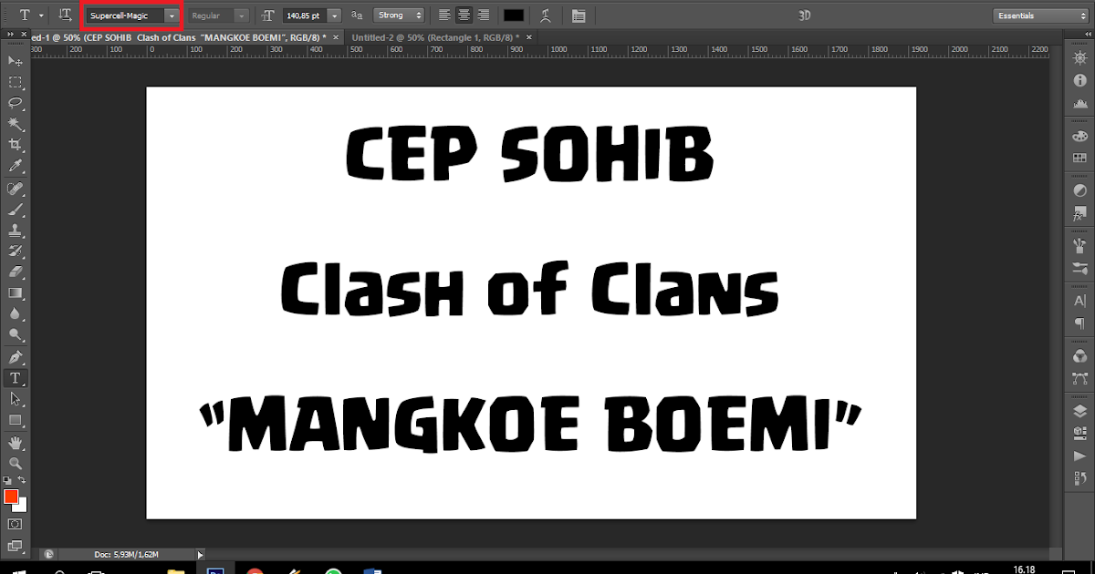 Font Clash Of Clans (COC) | Cep Sohib