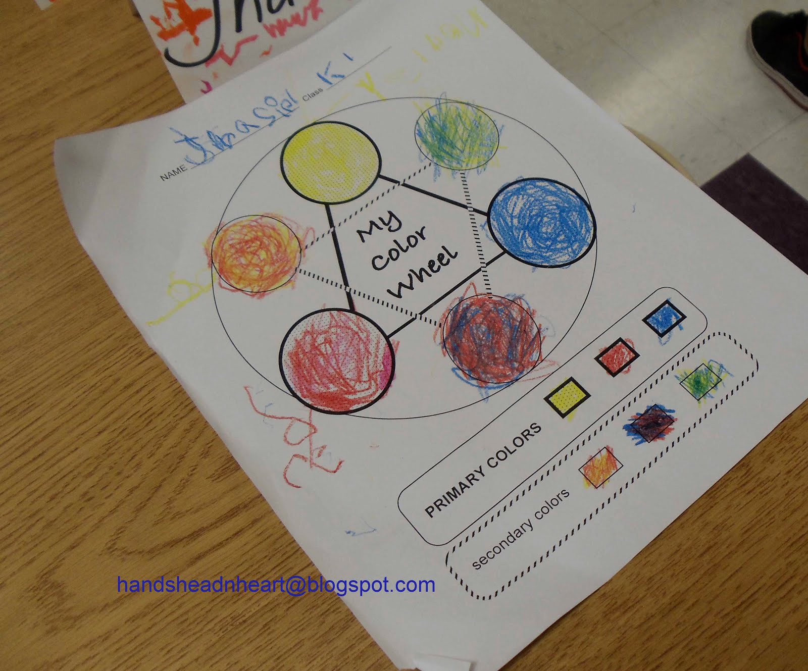 Hands, Head 'n Heart in the Artroom: Color Wheels with Kinders and ...