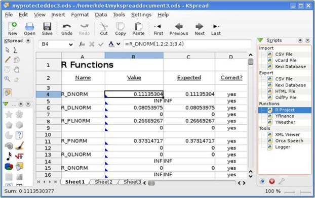 Hojas de cálculo: Hoja de cálculo KSpread