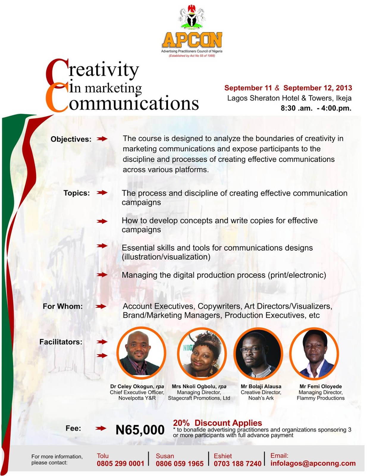 APCON - Advertising Practitioners Council of Nigeria: August 2013