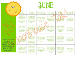 Schoolhouse Talk!: Summer Speech Activity Calendars