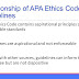 APA Ethics Code