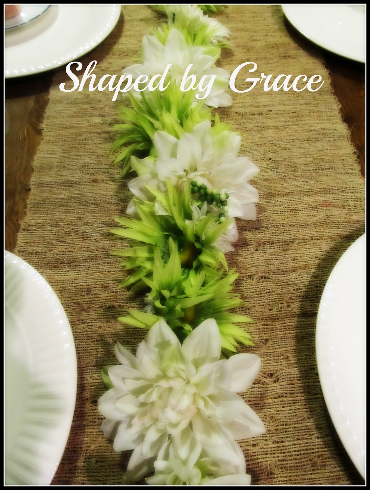 Shaped By Grace: Spring Flower Table Runner