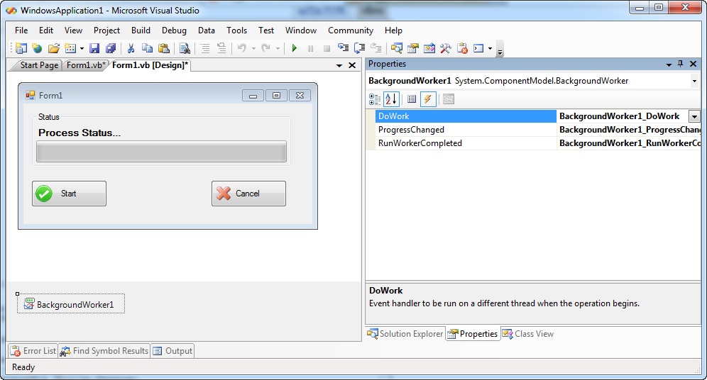 Dosoftware Free การใช้งาน Progress Bar Vbnet