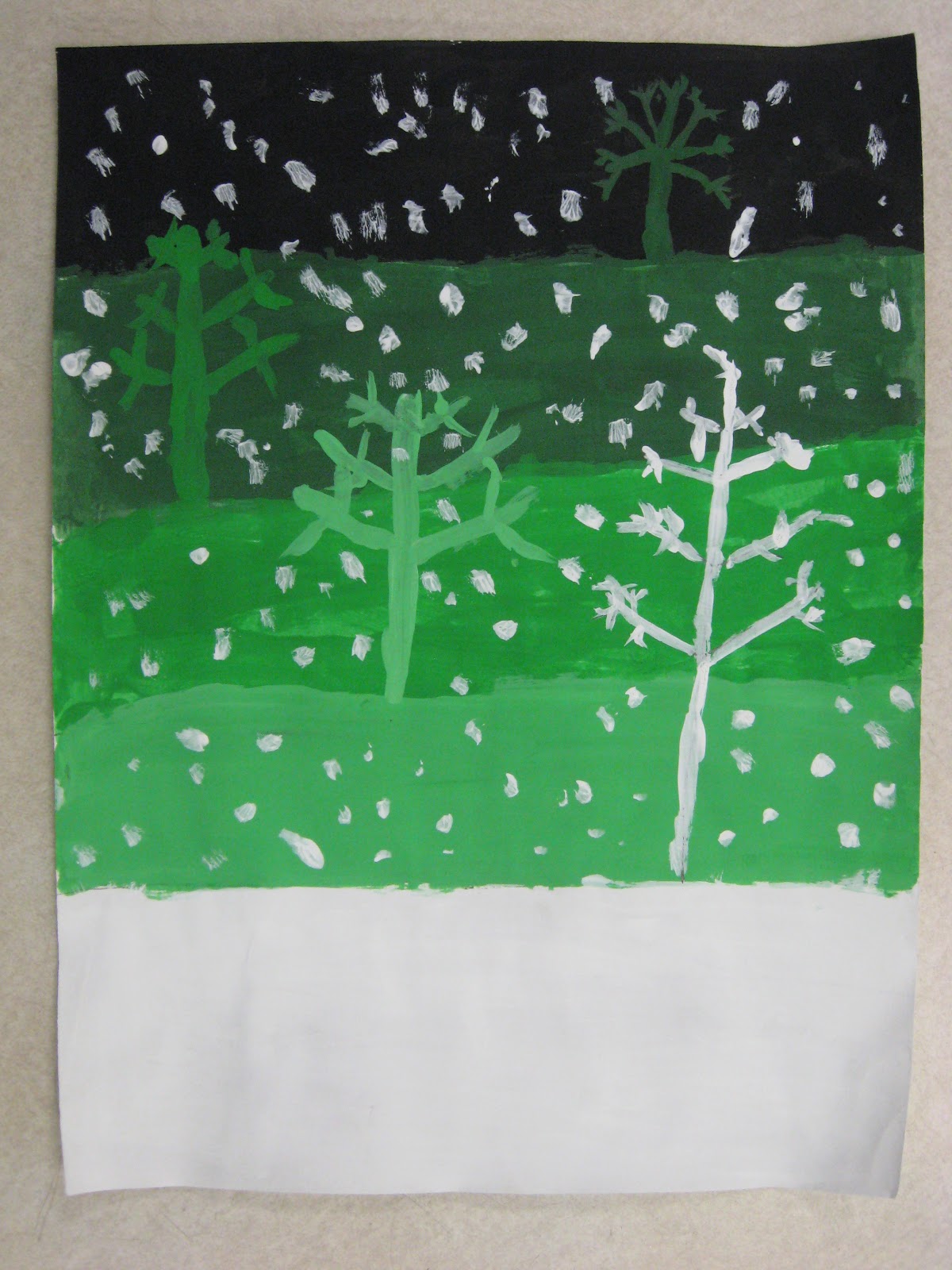 Miss Young's Art Room: 4th Grade Value Snowy Landscapes