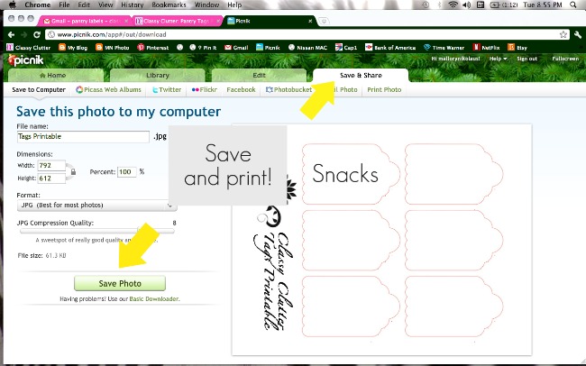 Printable Organizing tags - Free printable and how to customize them!